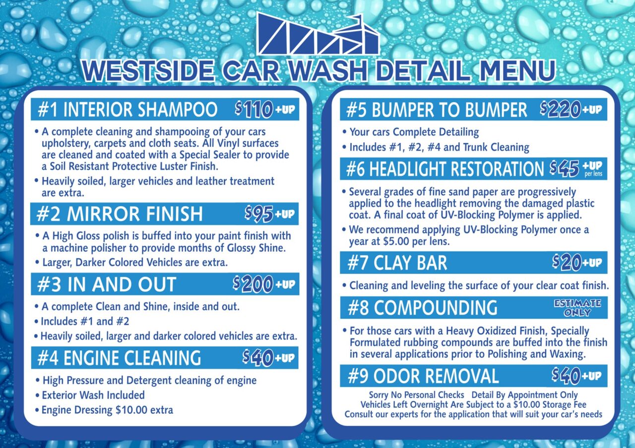 Auto Detailing | Westside Carwash - Dover Delaware